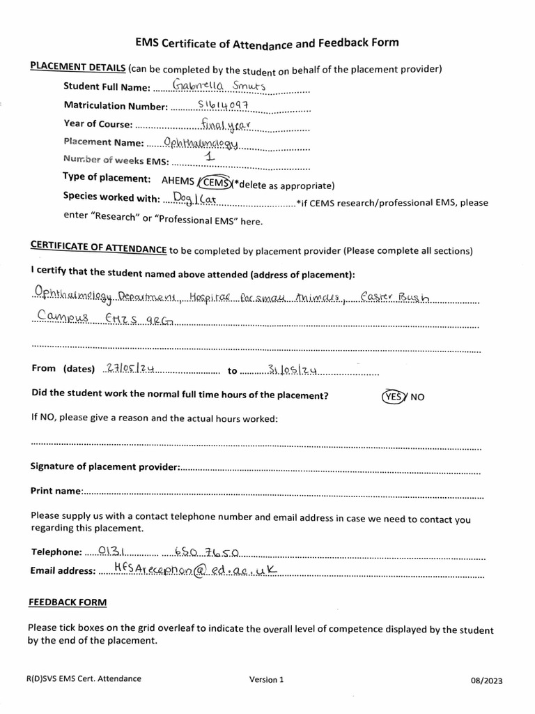Ems form | PDF
