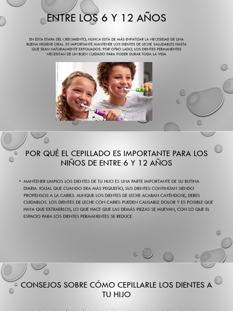 Higiene Oral en Niños de 6 a 12 Años | PDF | Higiene oral | Odontología