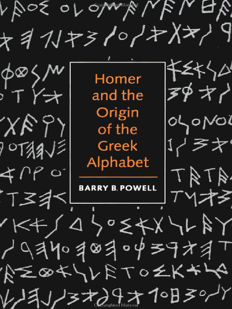 Homer and the Greek Alphabet Origins | PDF | Epigraphy | Writing