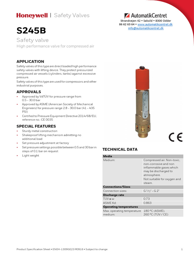 S245B | Download Free PDF | Valve | Pressure