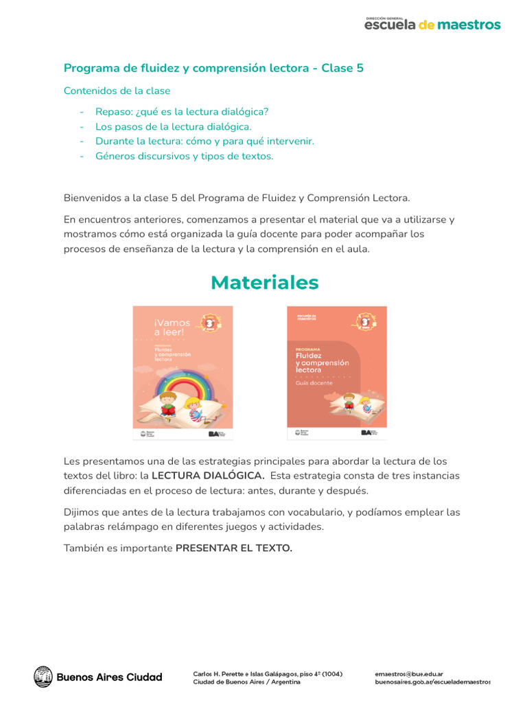 Fluidez y Comprensión Lectora - Clase 5 | PDF | Comprensión lectora ...