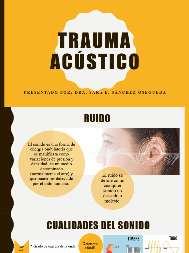 Efectos del Trauma Acústico en la Audición | PDF | Sonido | Escuchando