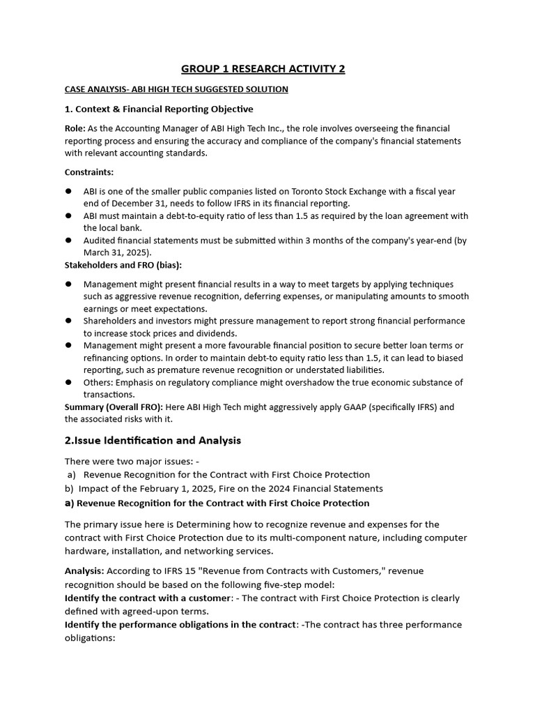 Group Research Activity 2 | PDF | Financial Statement | International ...