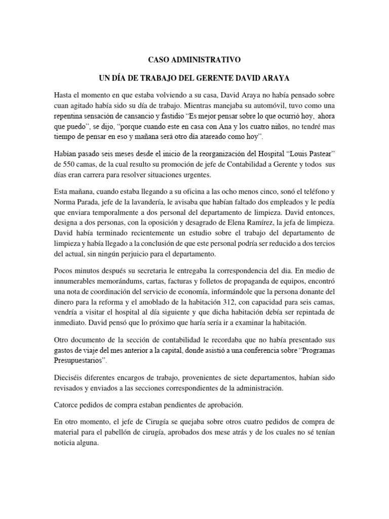 CASO David Araya Muy Modificado | PDF