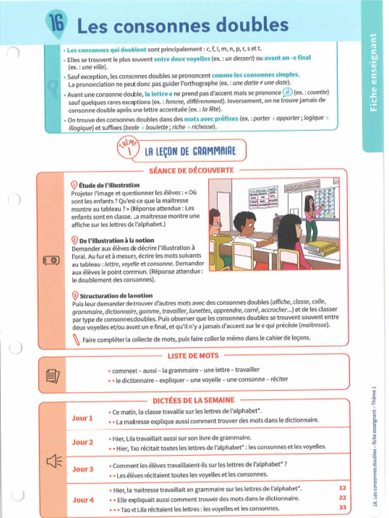 Graphemo Les Consonnes Doubles | PDF