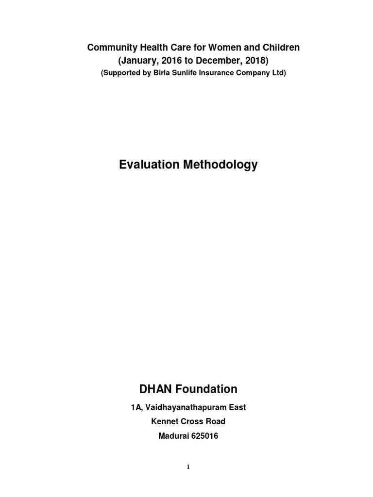 Annex 5 - Evaluation Methodology | PDF | Sample Size Determination | Survey Methodology