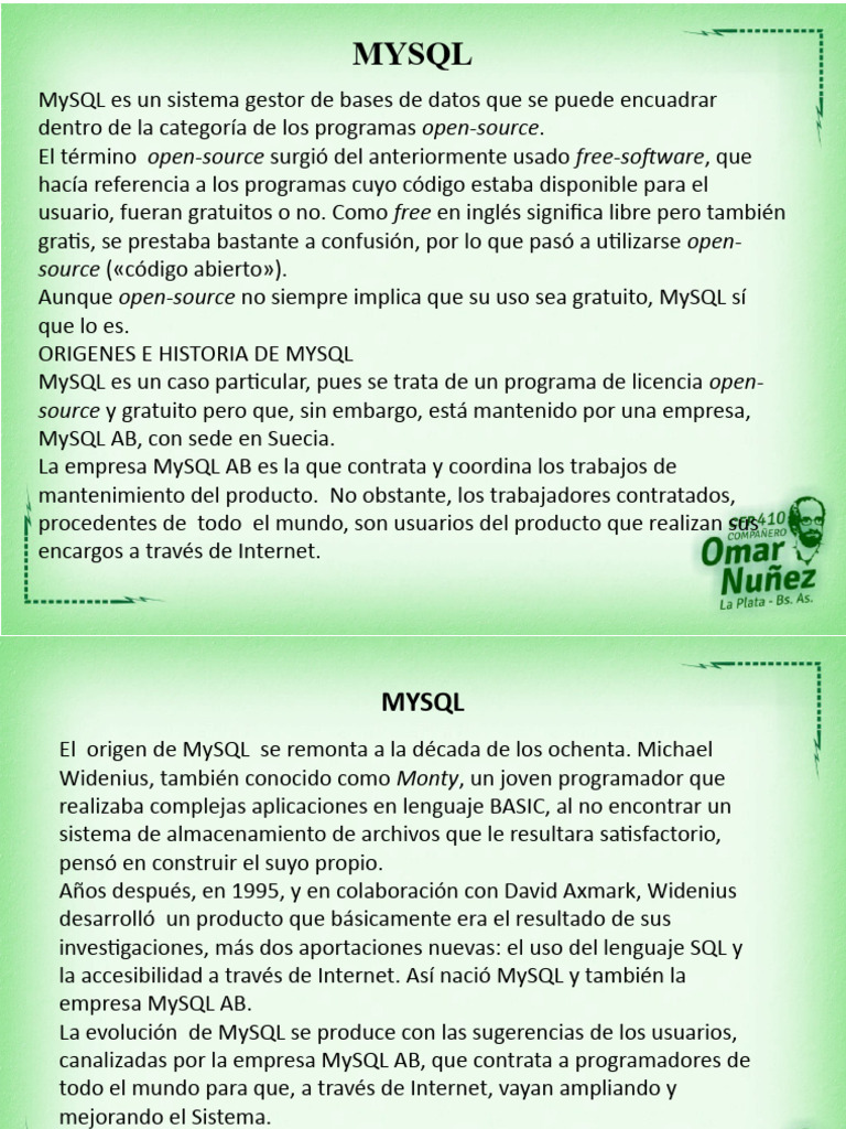 Introducción a MySQL y sus Características | PDF | Mi sql | SQL