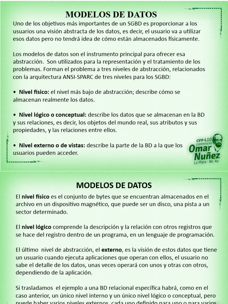 Modelos de Datos 5.0 | PDF | Bases de datos | Base de datos relacional