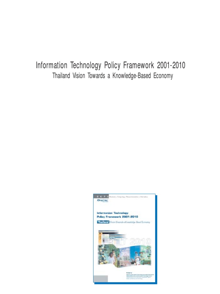 Information Technology Policy Framework 2001-2010: Thailand Vision ...