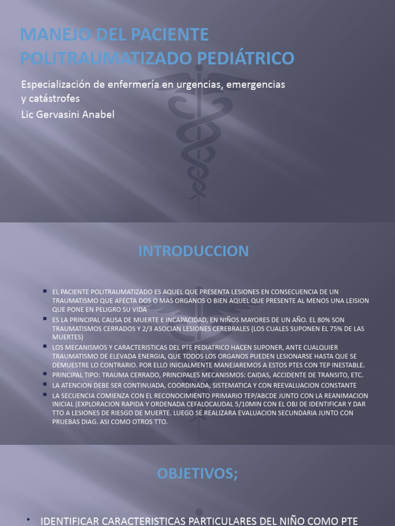 pte politraumatizado | PDF | Enfermedades y trastornos | Especialidades Medicas