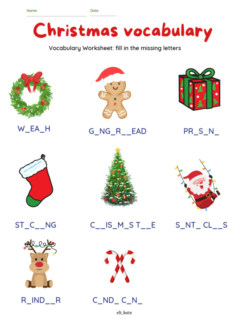 Christmas Fill in The Gaps | PDF