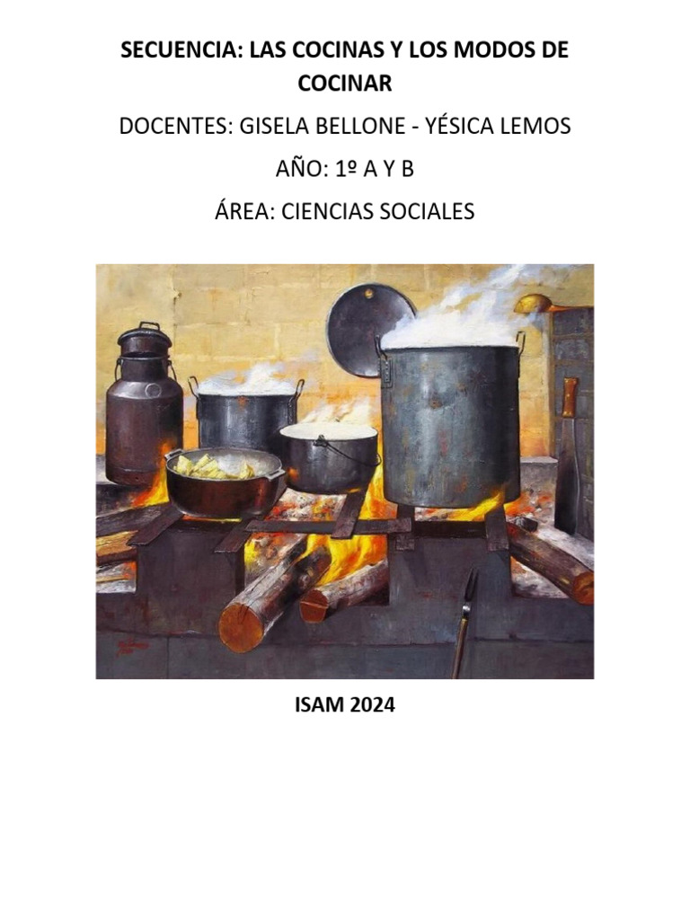 Secuencia Las Cocinas y Los Modos de Cocinar 1ro | PDF | Sociedad | Cocina