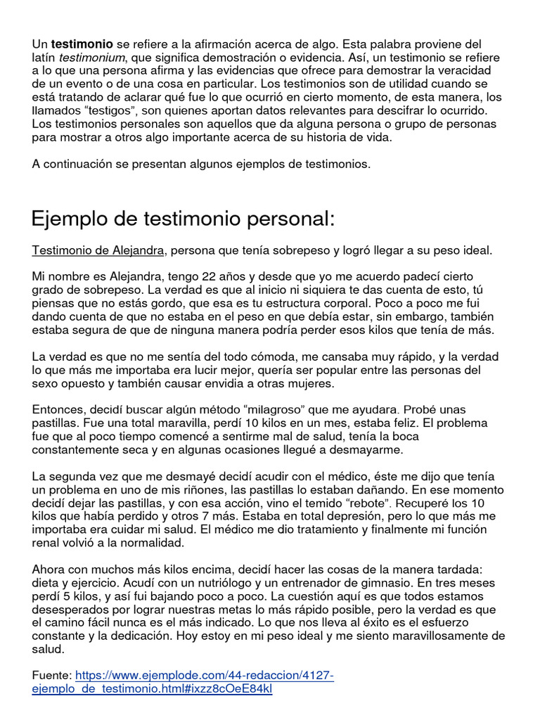Qué Es Un Testimonio | PDF | Testimonio | Verdad