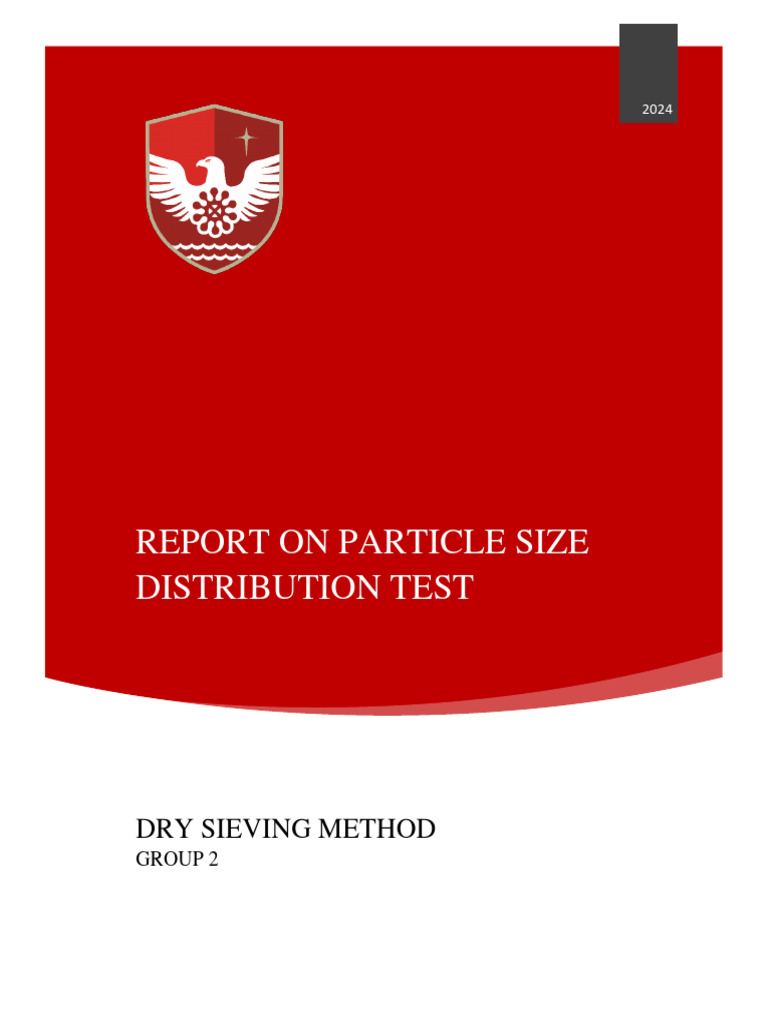Report On Particle Size Distribution Test - Group2 | PDF | Earth ...