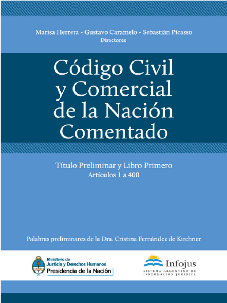 CCyC Nacion Comentado Tomo I | PDF | Adopción | Constitución