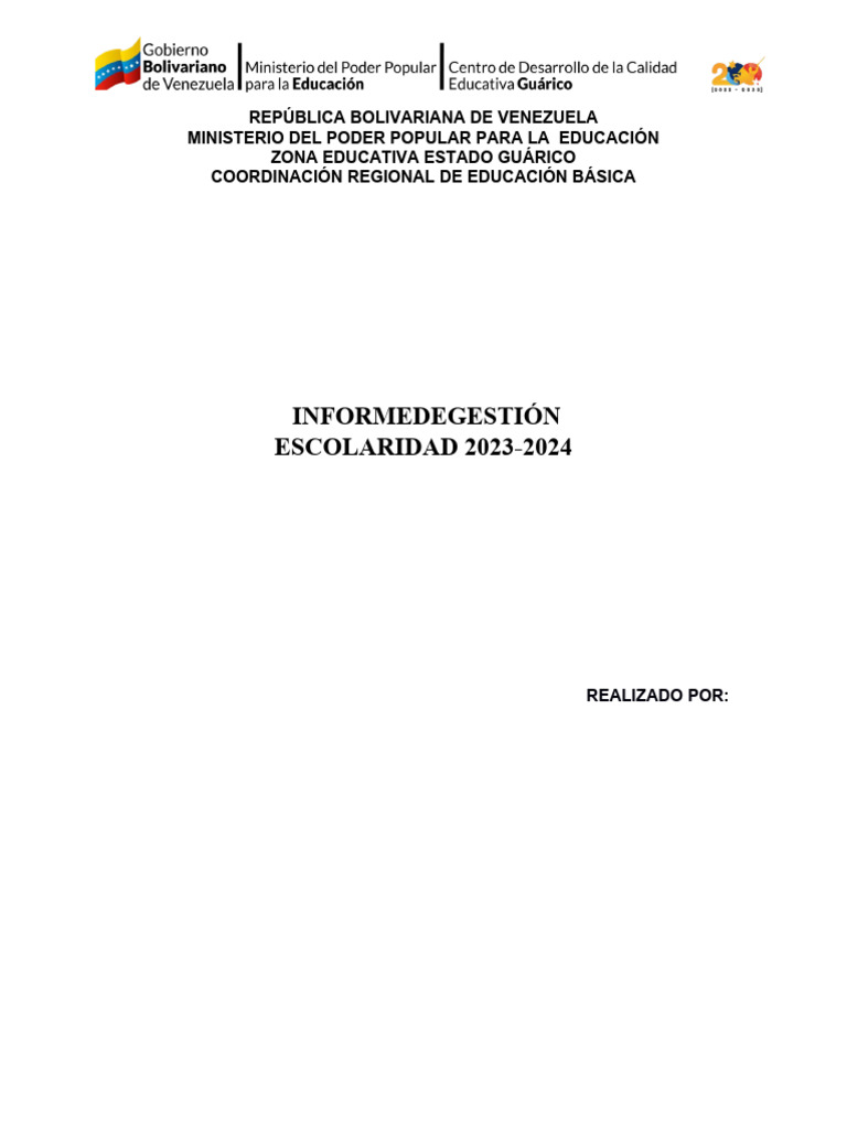 INFORME DE GESTIÓN 2023-2024 | PDF