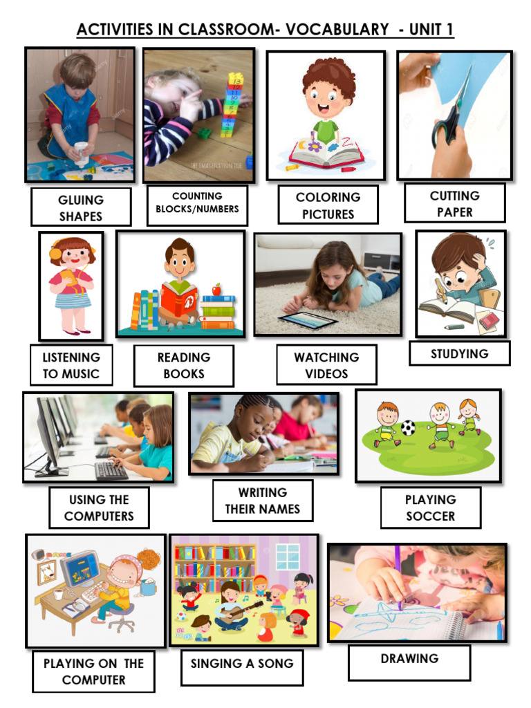 Classroom Vocabulary Activities List | PDF | Art