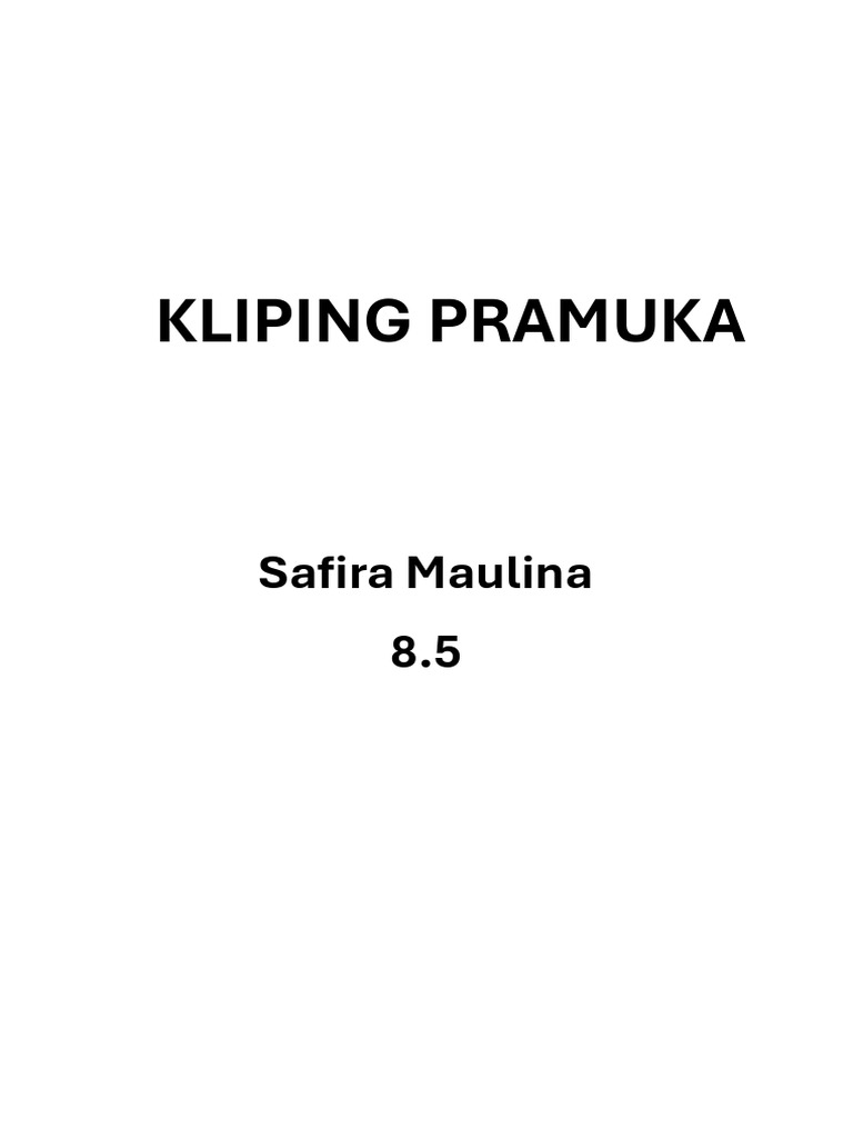 Kliping Pramuka Ribka Christhalia | PDF