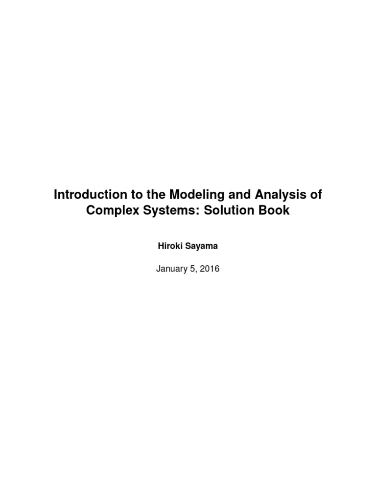 Complex Systems Solution Guide | PDF | Attractor | Orbit
