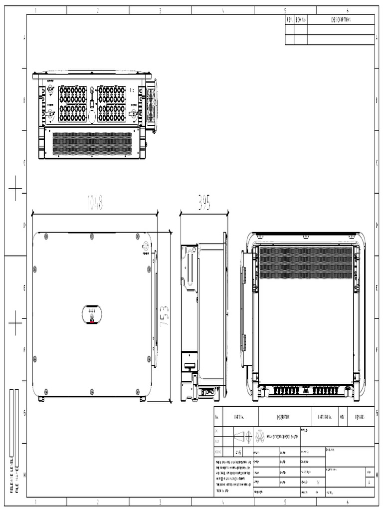 SUN2000 (330KTL H1&H2、250KTL H1) Inverter Dimension Graph | PDF