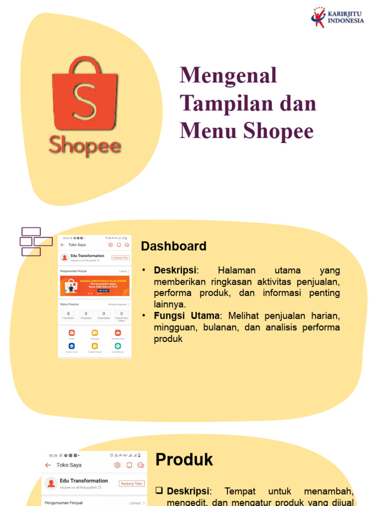 Materi 4 Mengenal Bagian Menu Shopee | PDF | Karier & Perkembangan