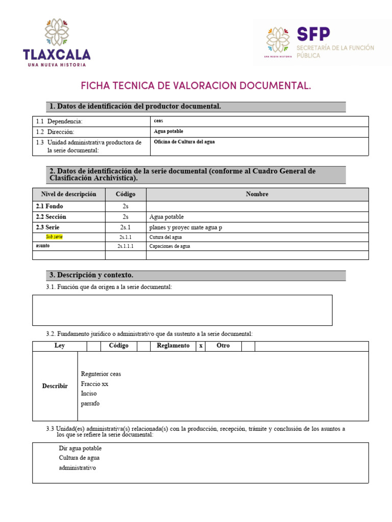 FICHA DE VALORACION DOCUMENTAL 2023 | PDF | Muestreo (Estadísticas) | Contabilidad