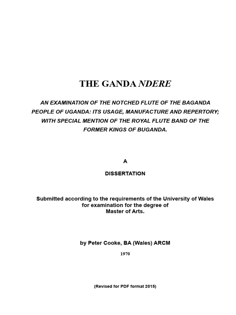 The Ganda Endere | PDF | Musical Instruments