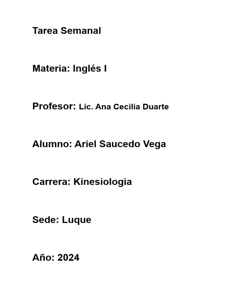 Tarea Semanal 3 | PDF