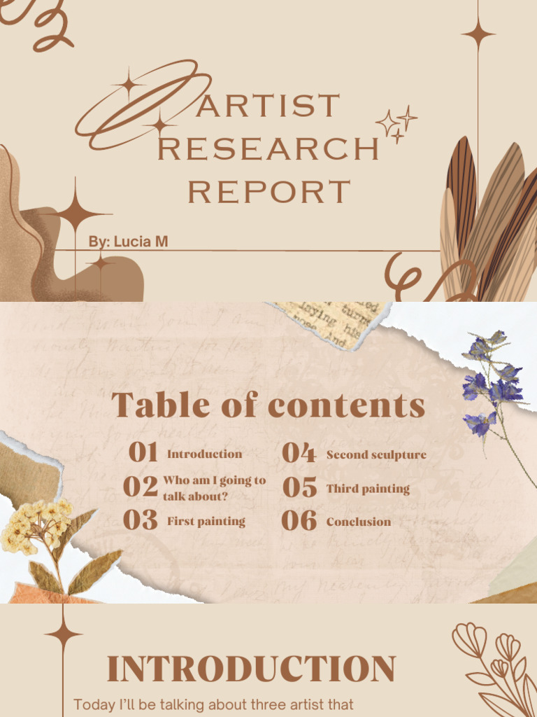 Artist Research Report | PDF | Paintings | Sculpture