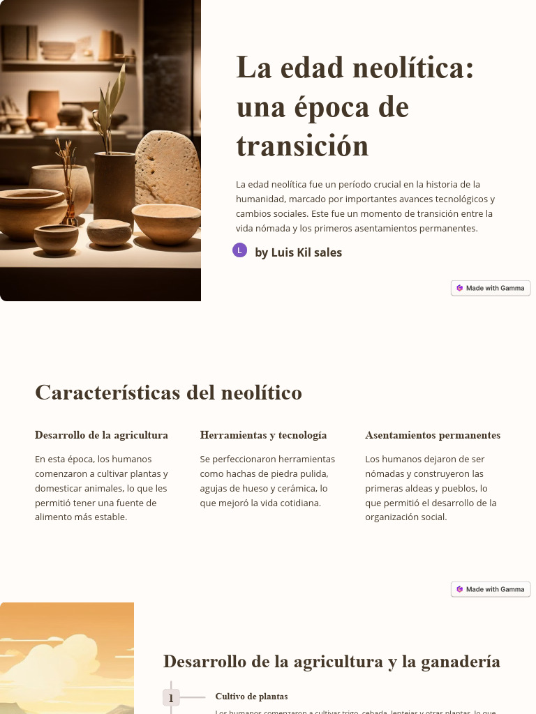 La Edad Neolitica | PDF | Neolítico | Agricultura
