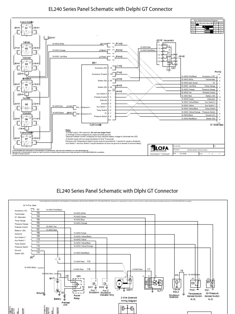 Lofa El240 With GT Connector Wiring Schematic en | PDF | Electrical ...