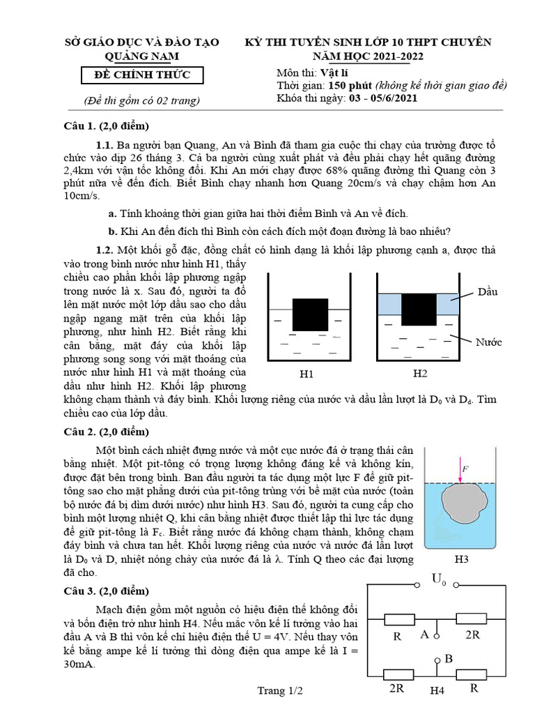 Qu NG Nam 2021-2022 | PDF