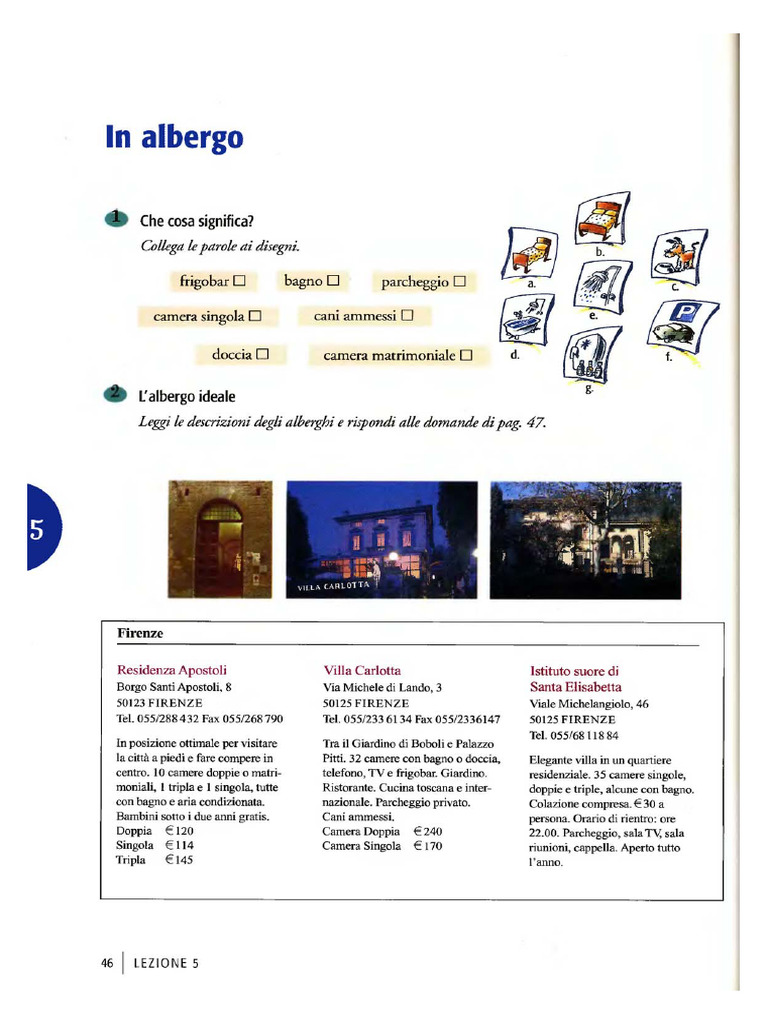 Italiano L'albergo | PDF