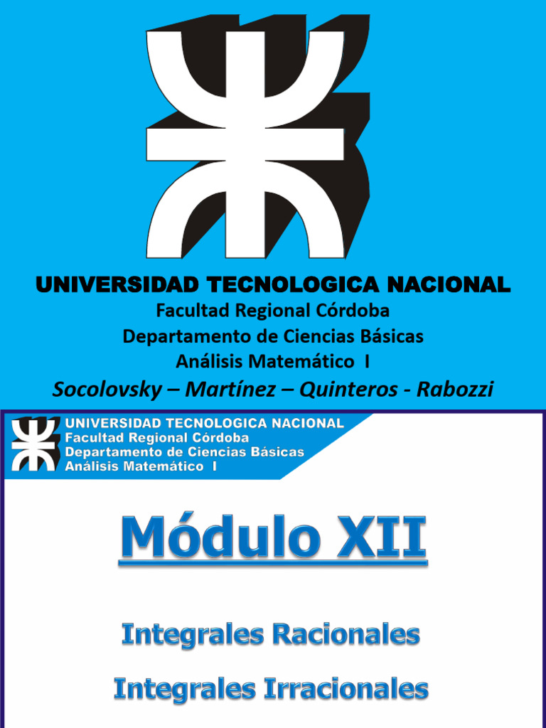 MLEMOD11 Integrales Racionales | PDF