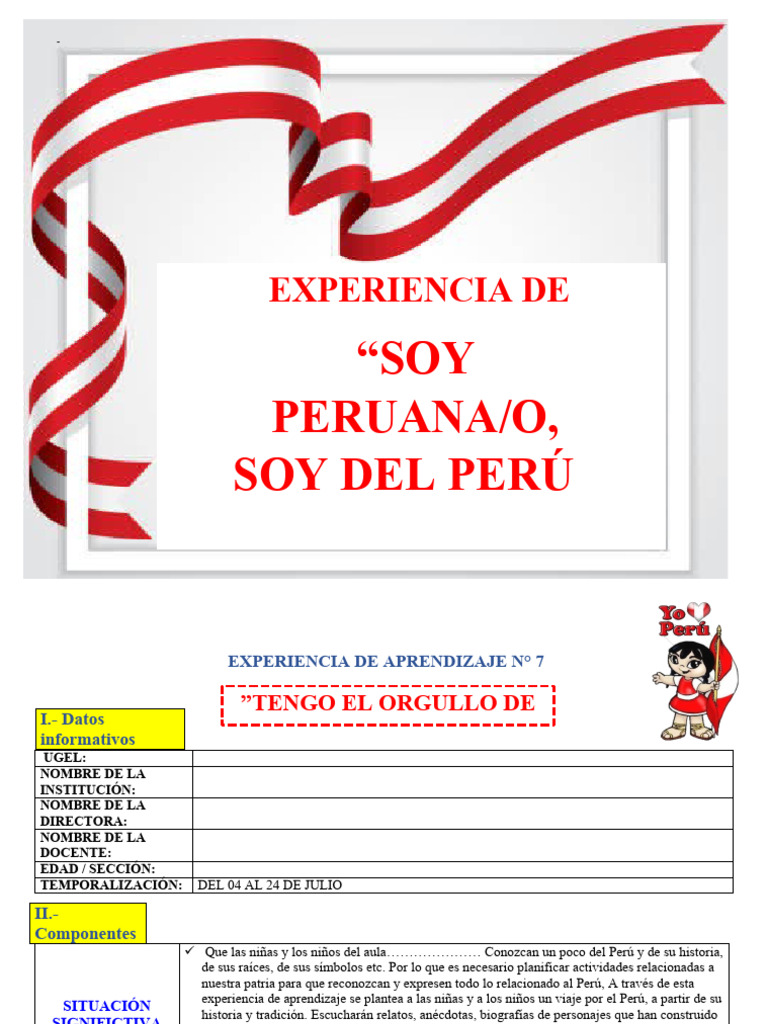 Tengo El Orgullo de Ser Peruano | PDF | Perú | Las emociones