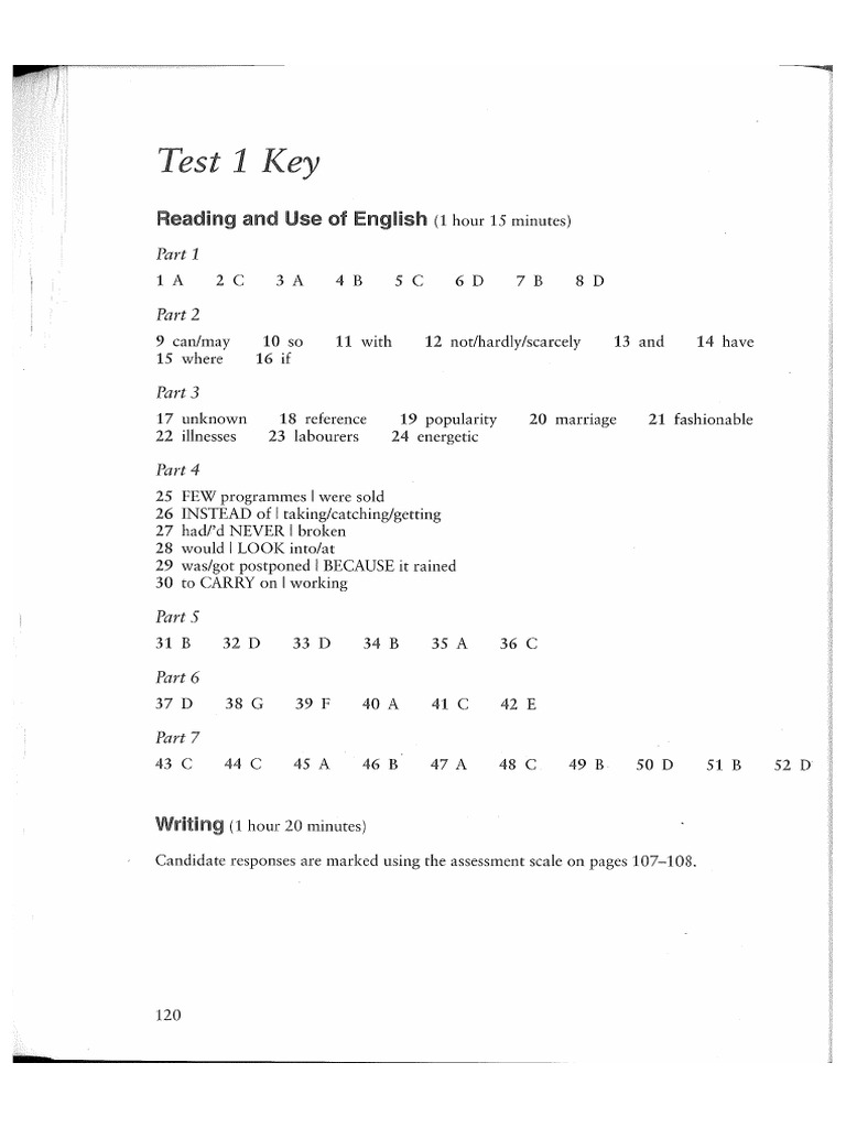 Test 1 Key | PDF