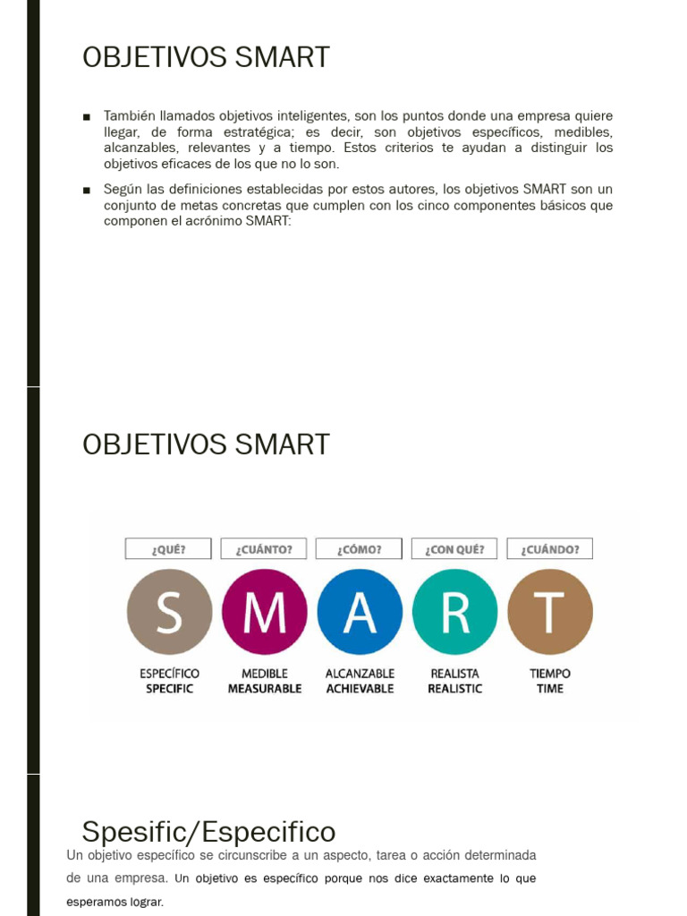 OBJETIVOS SMART | PDF | Business | Software