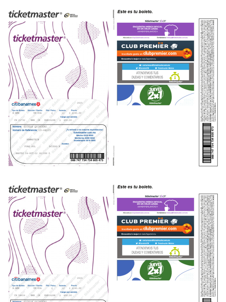 Raims Ticketmaster | PDF