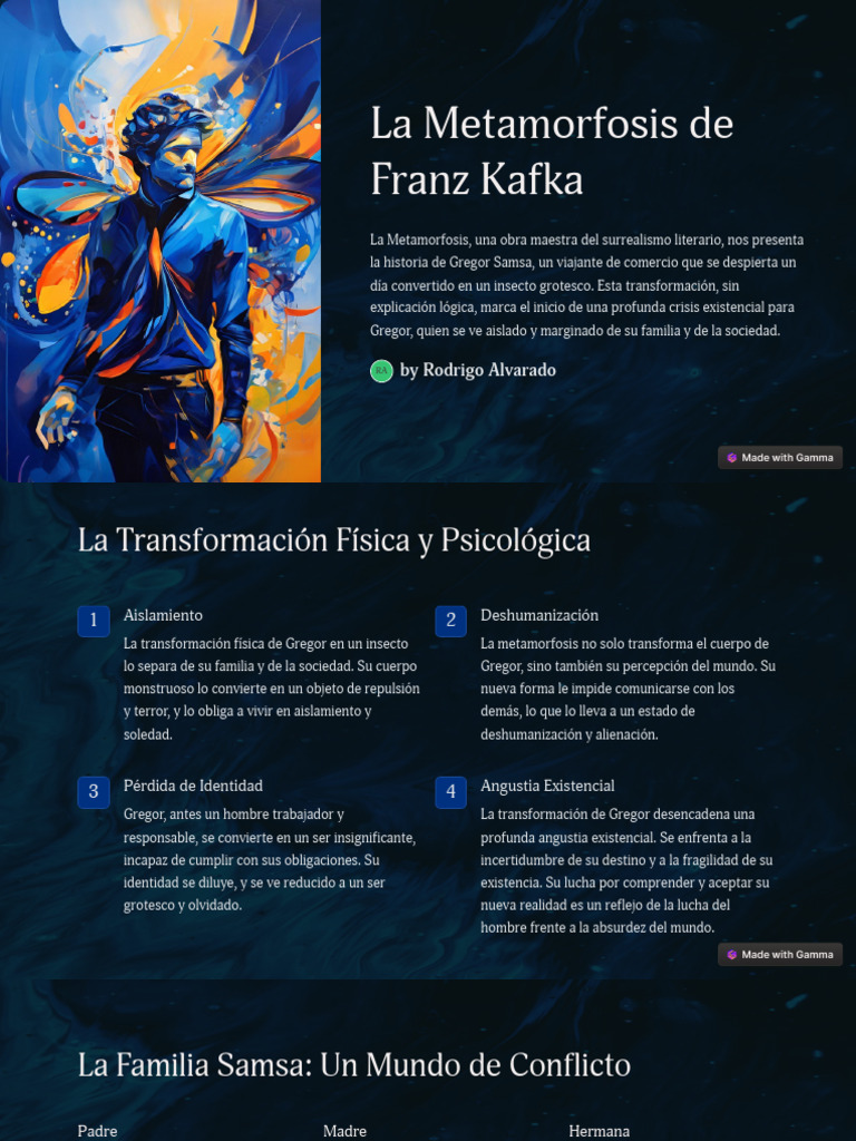 La Metamorfosis de Franz Kafka | PDF | La metamorfosis | Franz Kafka