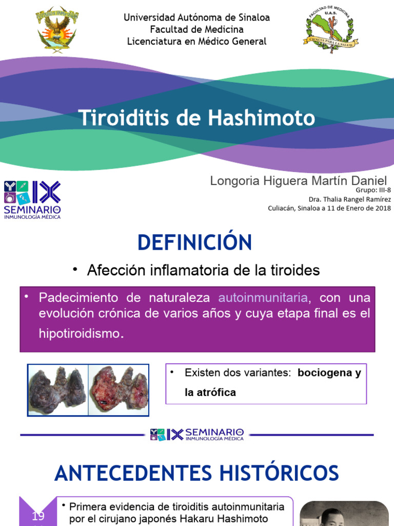 23. Tiroiditis de Hashimoto | PDF | Hipotiroidismo | Tiroides