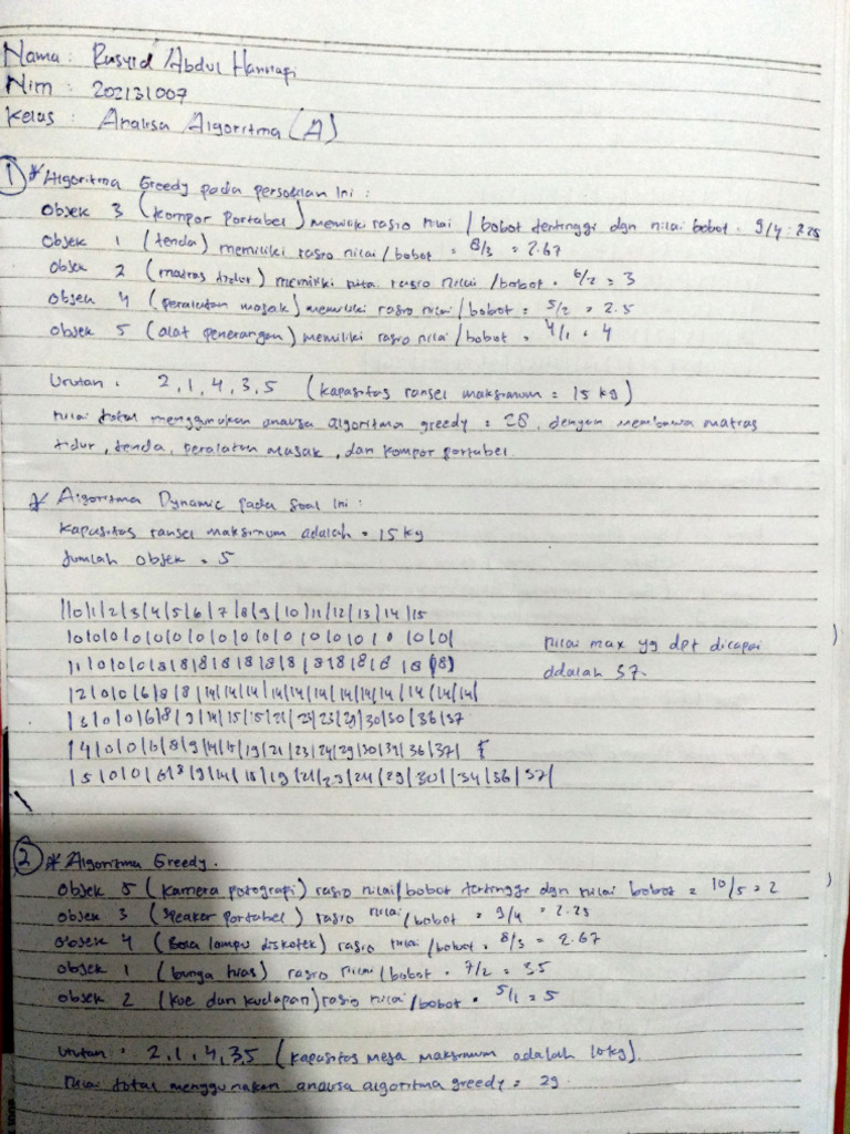 Rasyid Abdul Hannafi - Analisa Algoritma A | PDF