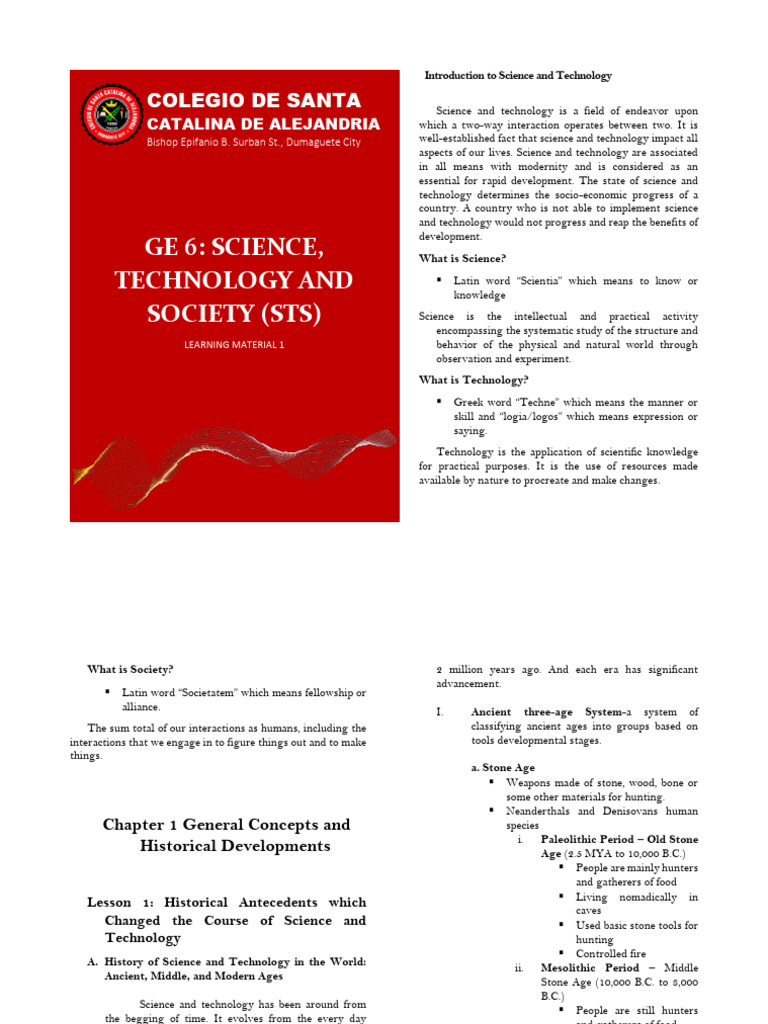 Lesson 1 STS FCA | PDF | Science | Mathematics