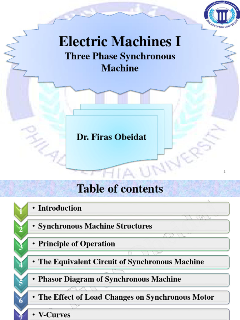 Synchronous Machines Overview | PDF | Electric Motor | Electrical Equipment