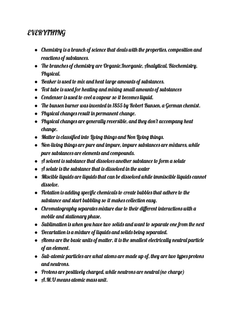 Chem Study Guide | PDF