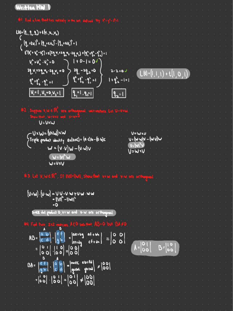 Math 2D - Written HW #I | PDF Math 2D - Written HW #I | PDF