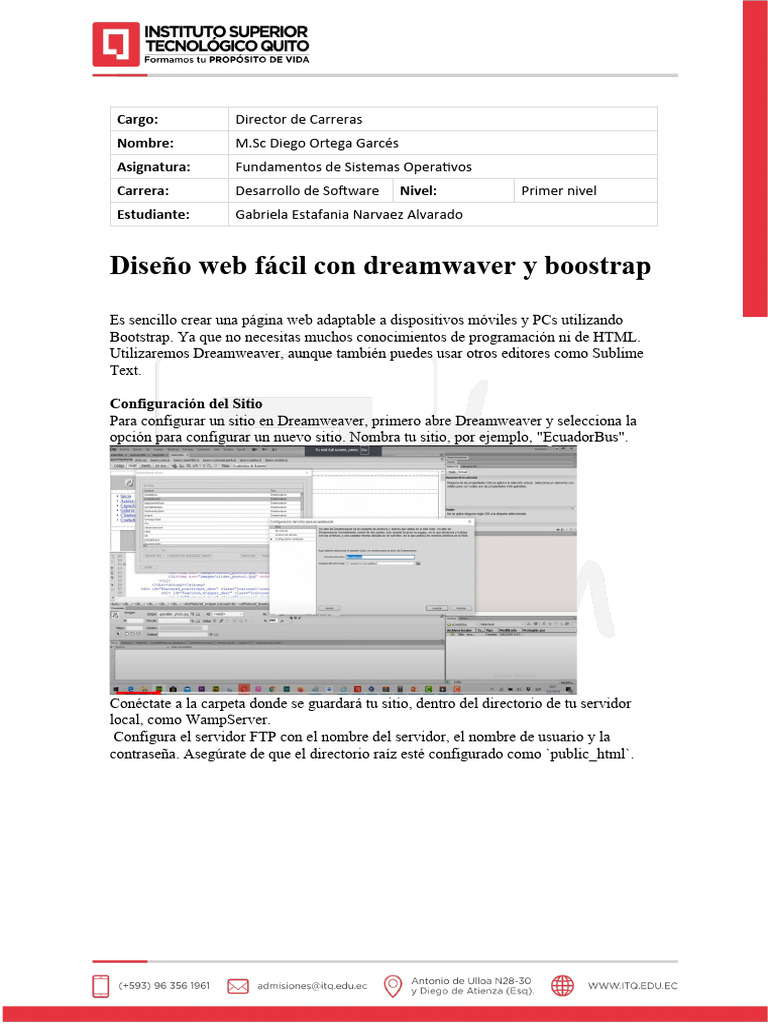 Resumen Diseã - o Web Facil Con Dreamwaver y Boostrap | PDF | Adobe Dreamweaver | Red mundial