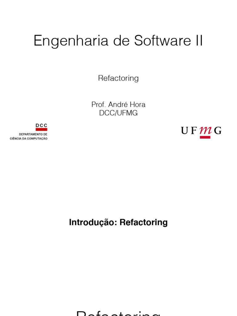 7 Refactoring | PDF | Informática | Desenvolvimento tecnológico
