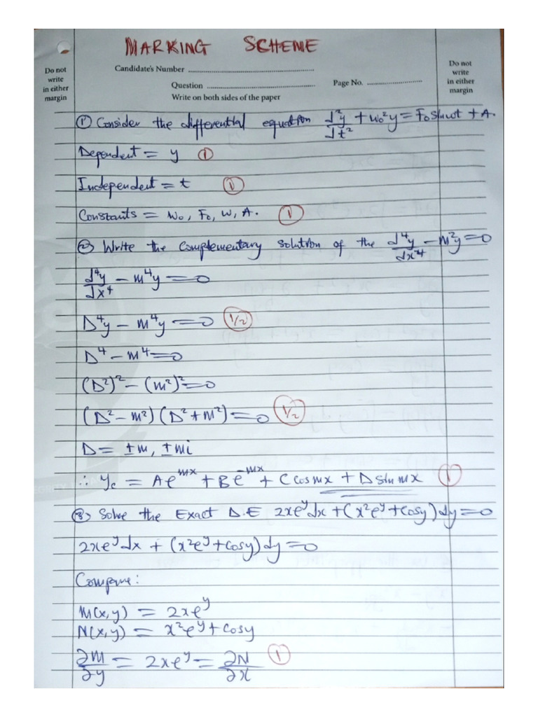 Marking Scheme (E.k - S Midsem) | PDF