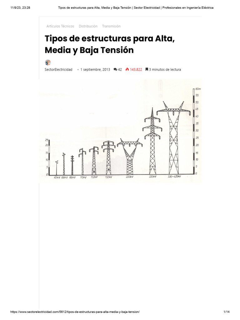 Tipos de Estructuras para Alta, Media y Baja Tensión - Sector ...
