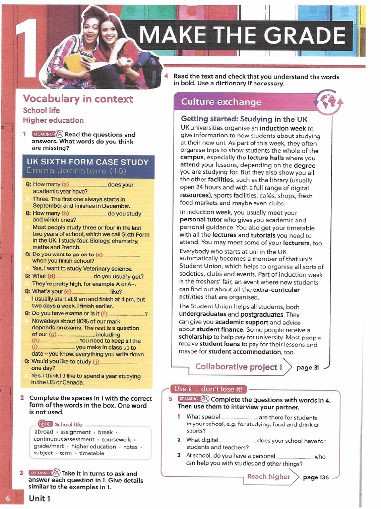 Gateway To The World b2 Unit 1 ST | PDF